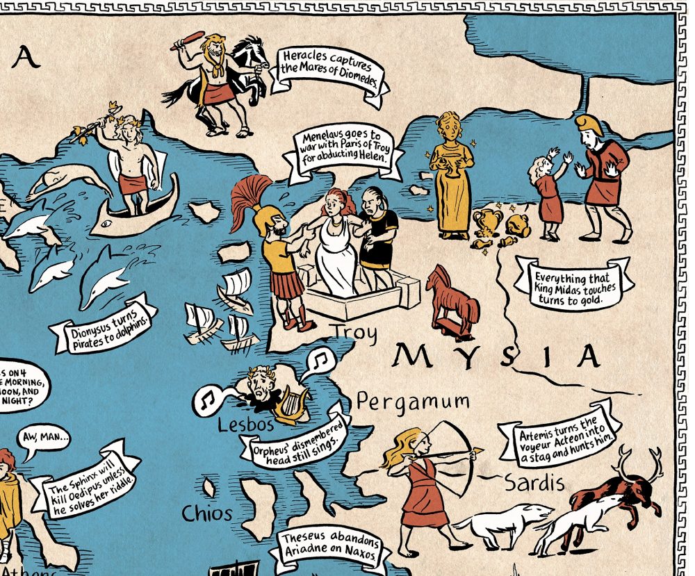 Map of Greek Mythology | Hazel Newlevant